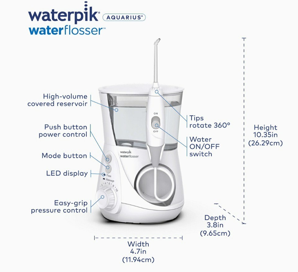 Waterpik Water Flosser Electric Dental Countertop Oral Irrigator for ...