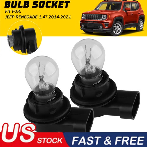 2x Front DRL Daytime Running Light Bulb+Socket Fit Jeep Renegade 1.4T ...