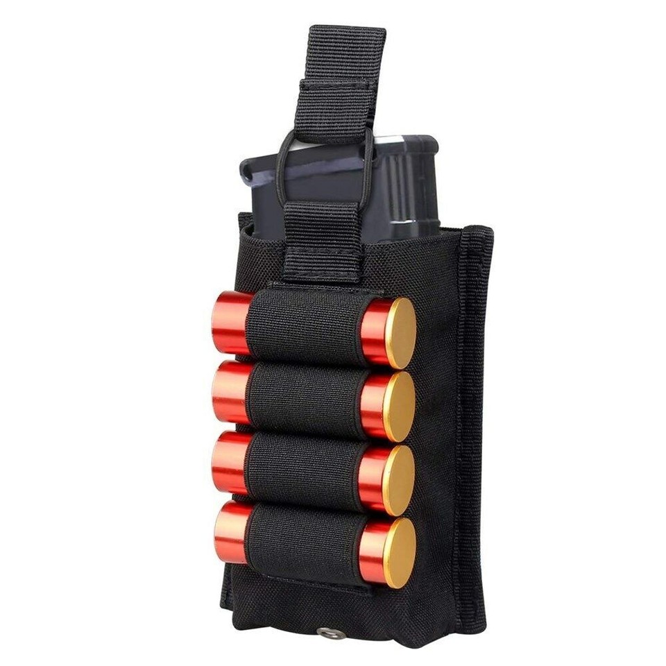 Tactical 4 Rounds 12 Gauge Ammo Shell Holder with Rifle Shotgun ...
