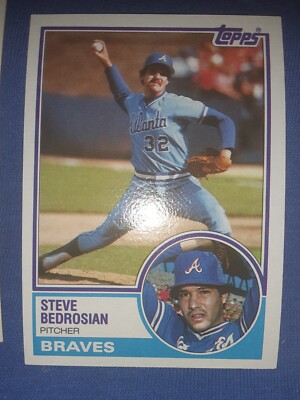 1983 Topps Steve Bedrosian Baseball card NrMt #157 MLB Atlanta Braves ...