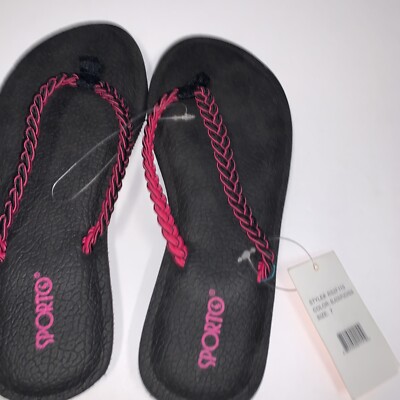 Sporto Women's Braided Flip Flop Sandals | eBay