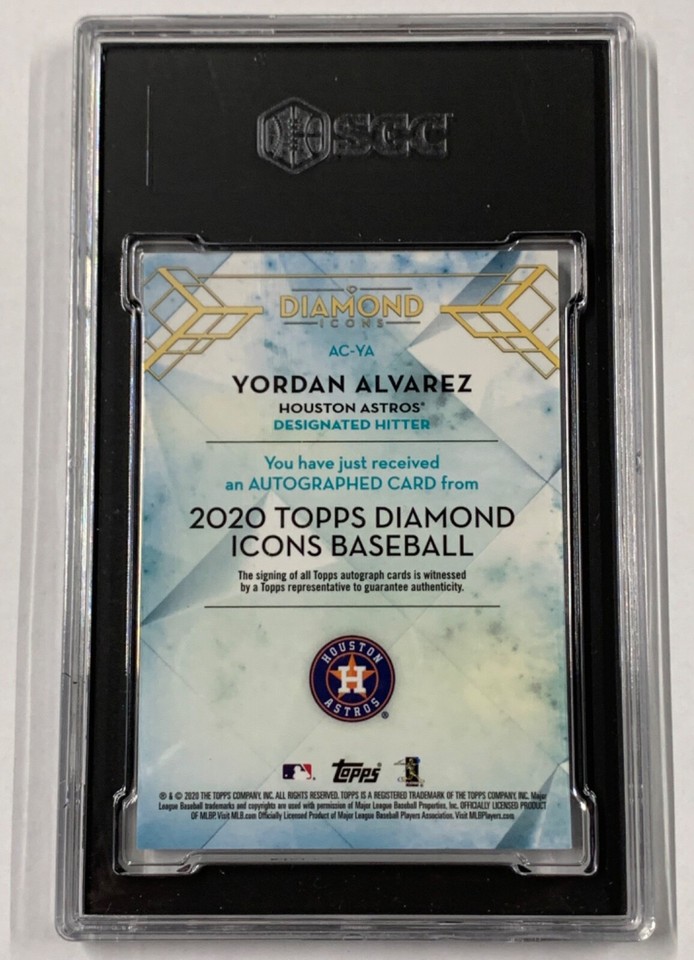2020 Topps Diamond Icons Yordan Alvarez Rookie RC AUTO SSP /25 Astros ...