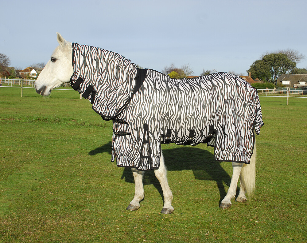 Rhinegold Savanna Fly Rug Combo Full Neck Horse/Pony Rug, in White or ...
