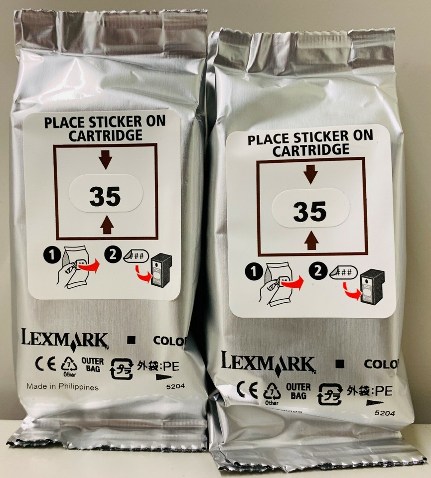 New Genuine Lexmark 35 2PK Ink Cartridges P Series P4330 P6350 X Series ...