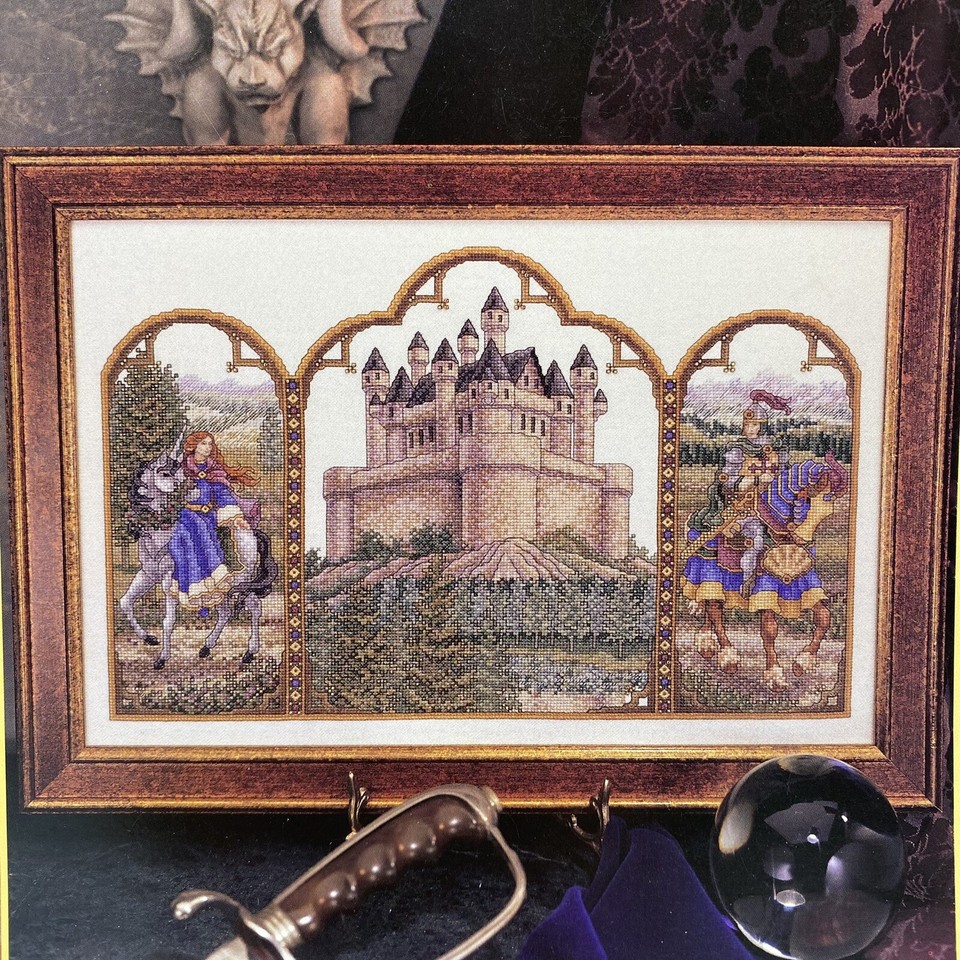 Vtg 1996 Teresa Wentzler 2286 Fantasy Triptych Cross Stitch CHART ONLY ...