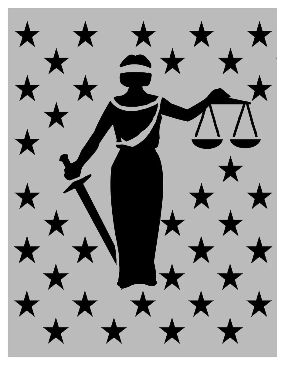 Lady Justice Art Stencil