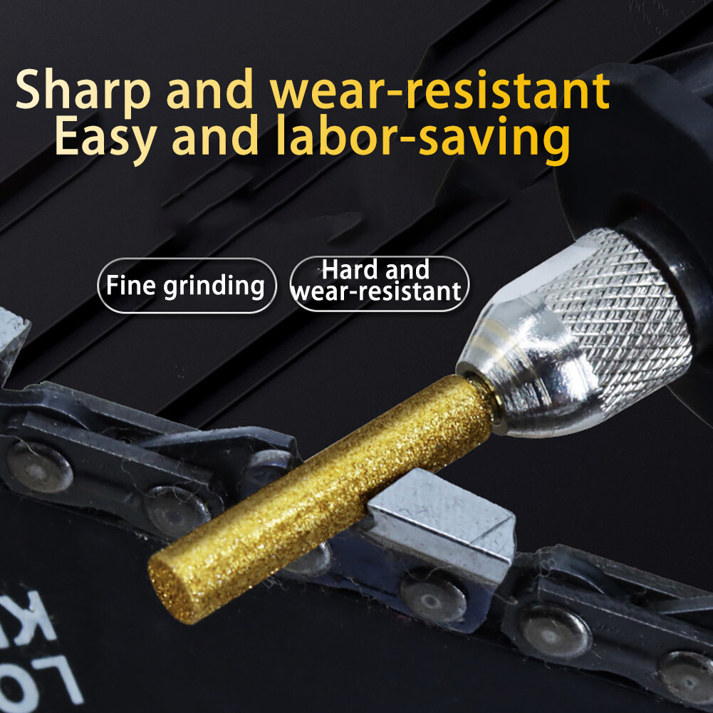 15pcs Stone File Diamond Coated Cylindrical Burr Chainsaw Sharpener (5 ...
