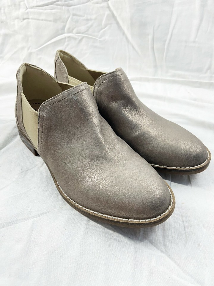 Clarks Pewter Camzin Genuine Leather Ankle Booties Wide Width | eBay UK