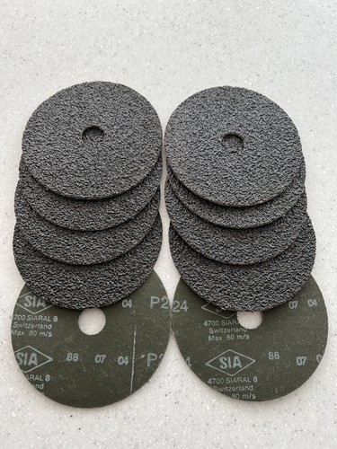 SIA 4" x 5/8" (100mm x 16mm) Aluminium Oxide Resin Fiber discs P24 Grit ...