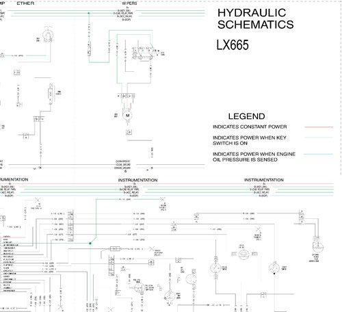New Holland Skid Steer Track Loader LX665 Hydraulic Schematic Manual ...