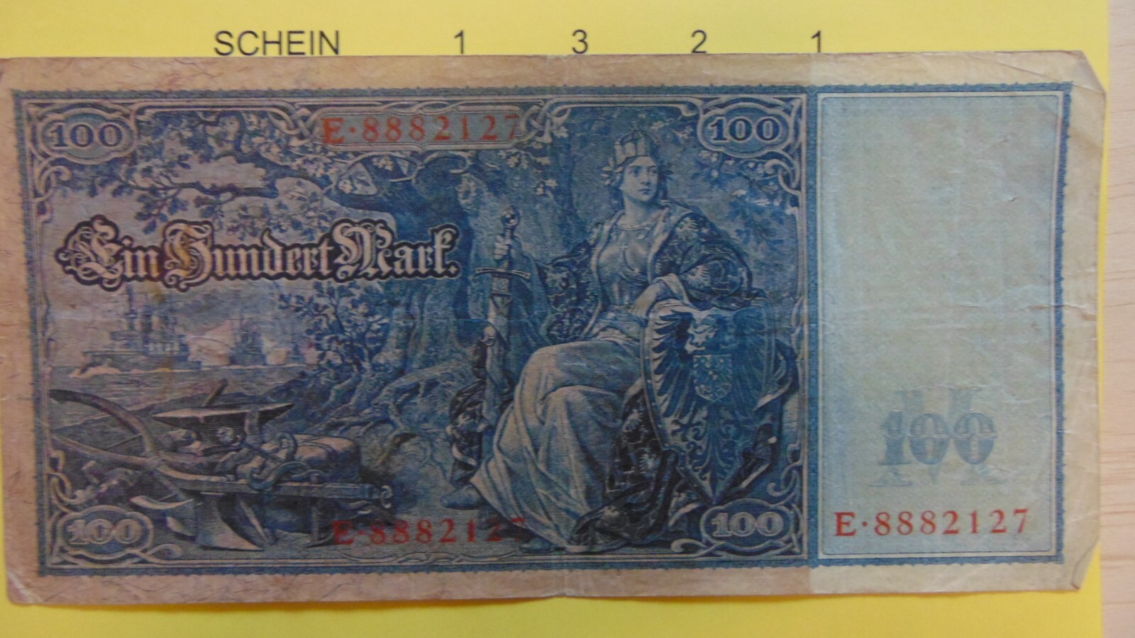 23/1321) Reichsbanknote Ein Hundert Mark 100 Mark 21. April 1910 | eBay.de