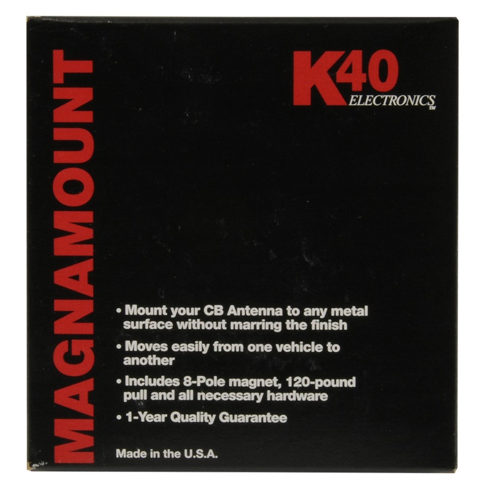 K40 Antennas And Accessories Magnamount Black M-40 Magnet Mount Cb ...