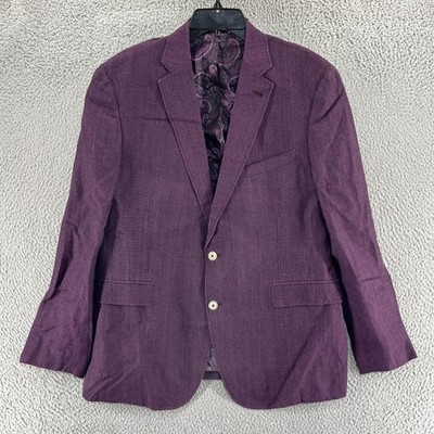Robert Graham Blazer Mens 48R Tailored Fit Wool Linen Sport Coat 2 ...