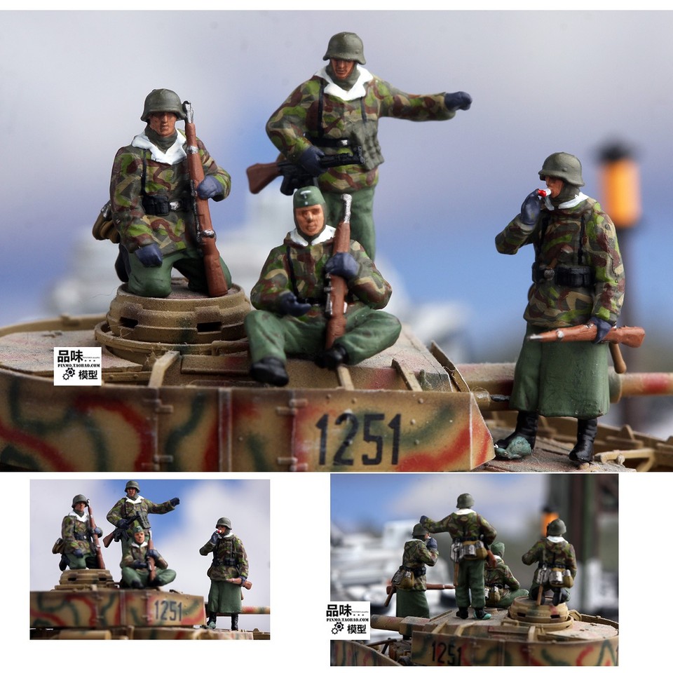 1/72 Homemade German Armored Tank Bombardier 4pcs Soldier Finished ...