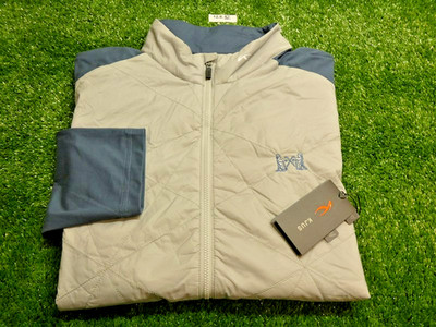 Kjus Mens Retention Full-Zip Golf Jacket NGLA Logo Alloy/Steel Blue 52 ...