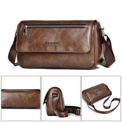 Fashion Men's Bag Flip Shoulder Bag Male Casual Crossbody Bag Messenger ...