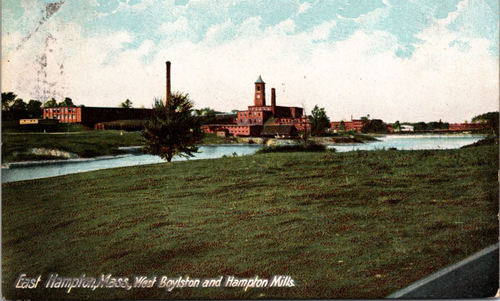Easthampton Massachusetts MA West Boylston & Hampton Mills UDB Vintage ...