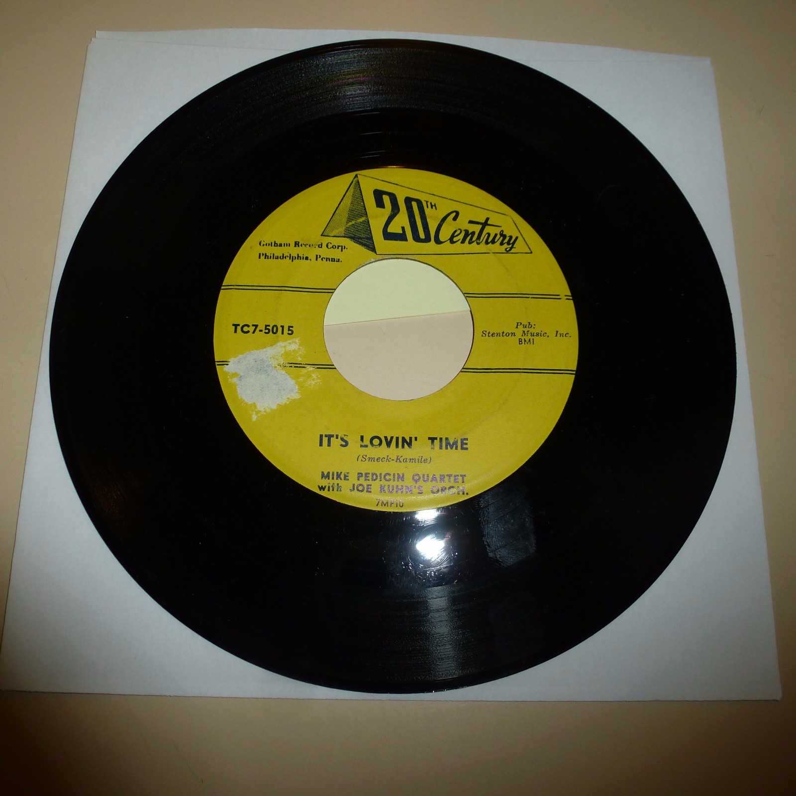 50's BIG BAND 45 RPM RECORD - MIKE PEDICIN QUARTET - 20TH CENTURY 5015 ...