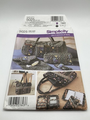 Simplicity Accessories Pattern 5025 Quilted Bags and Accessories UNCUT ...