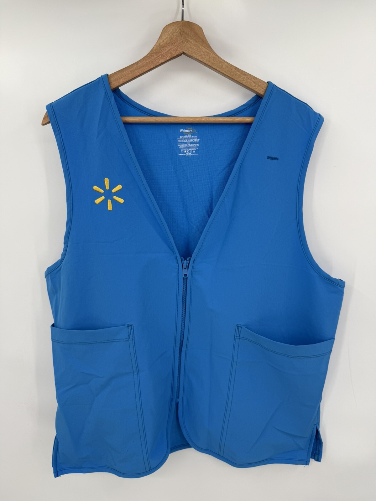 Walmart Blue Employee Uniform Unisex Full Zip Vest Si… - Gem