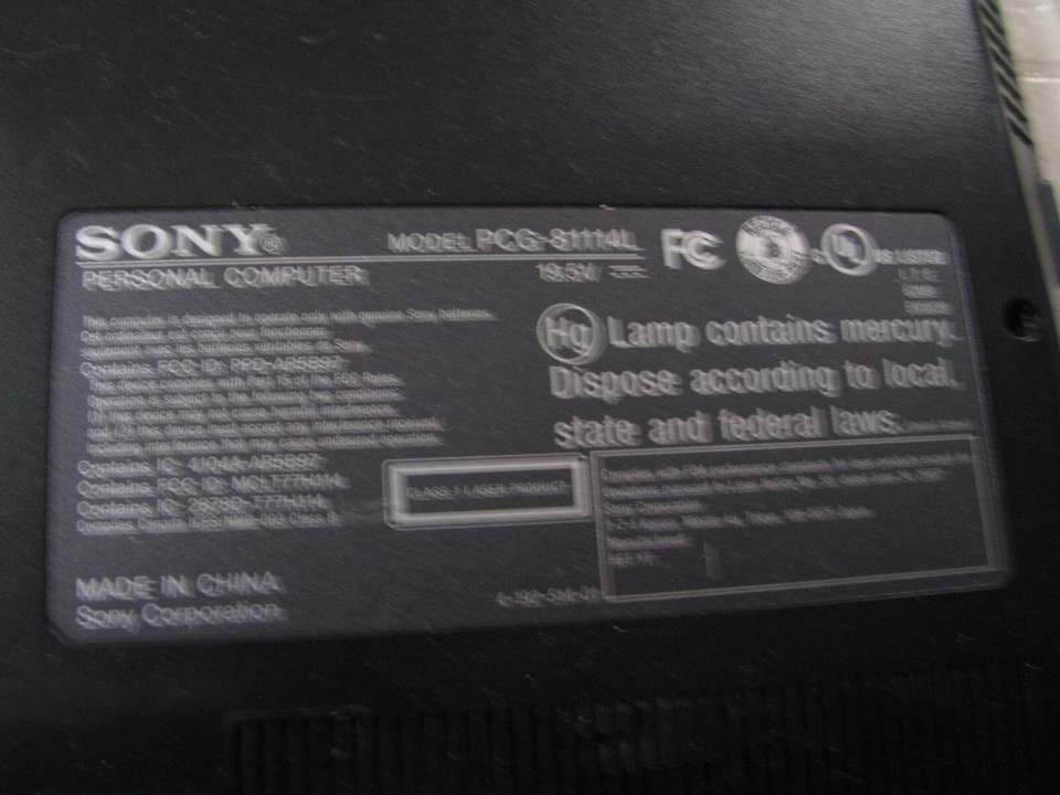 Sony Vaio 16.4" PCG-81114L i7-Q740 1.73Ghz 6GB 256GB SSD BD-ROM WIN 10 PRO | eBay