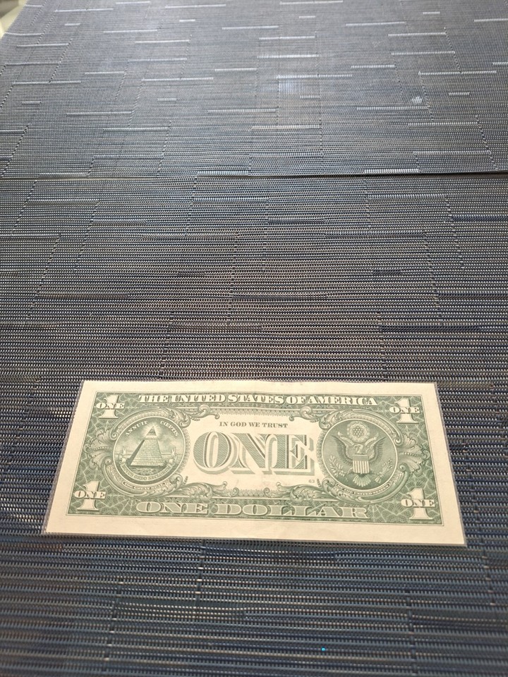 2017A $1 Dollar Fancy Serial Number Bill(F90111116G) 5 1's Together ...