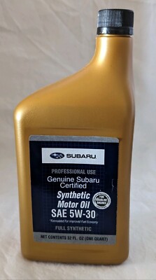 Subaru Genuine OEM Professional Use Synthetic Motor Oil SAE 5W-30 Full ...
