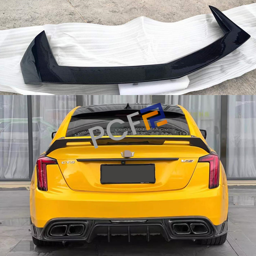 For Cadillac CT5 V Real Carbon Fiber GT style Rear Trunk Lid Spoiler ...