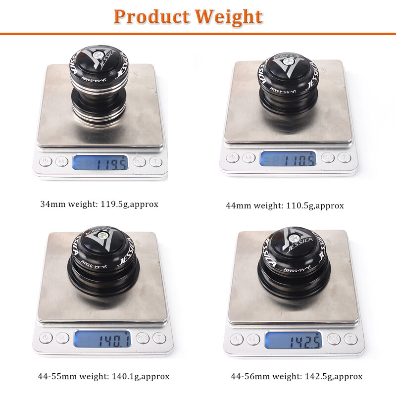 JESSICA MTB Bike Headset Sealed Bearing For Straight/Tapered Tube Frame ...