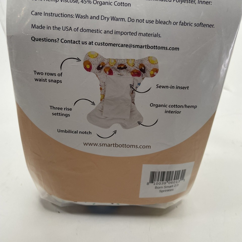 Smart Bottoms Cloth Newborn Diaper (Sprinkles) | eBay