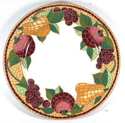 Pier 1 Italy China Dinnerware in the Mosaic Fruit Pattern Dinner Plate ...