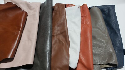 Leather scraps 2 lbs. - Genuine leather remnants assortment of sizes ...
