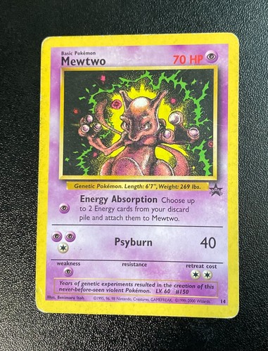 Pokemon TCG WOTC Mewtwo 14 Black Star Promo LP/MP | eBay