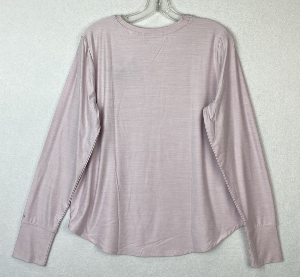 DSG Women LARGE 365 Long Sleeve Shirt Tinted Rose Heather Moisture Wick ...