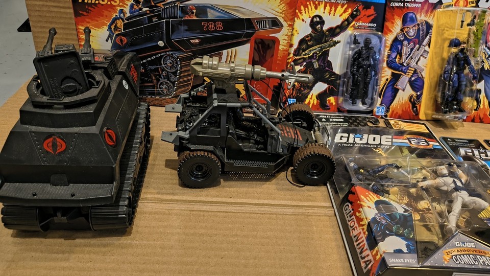 GI Joe 3 3/4" 1:18 Retro, 25th Anniversary Vehicle Lot Snake Eyes HISS ...