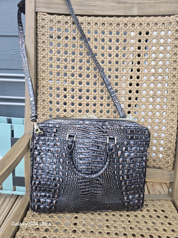 NWT BRAHMIN BUSINESS TOTE/BRIEFCASE DUSK MELBOURNE HARD TO FIND COLOR ...