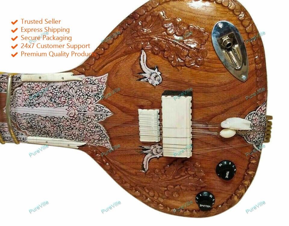 Indian Musical High Quality Electric Travel Sitar String Instrument ...
