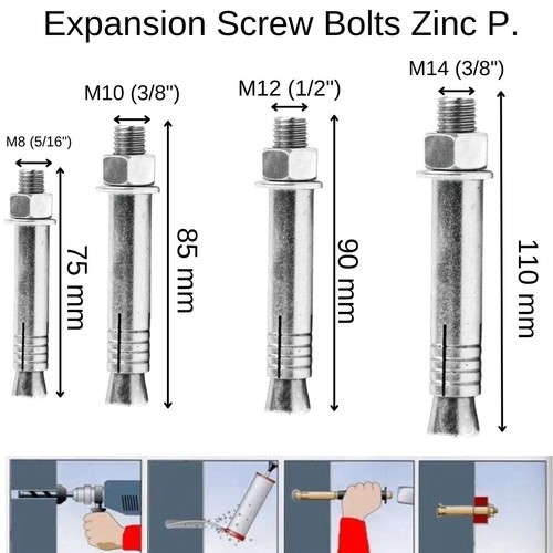 M8 M10 M12 M14 Masonry Concrete Expansion Bolt Wall Anchor Bolts Screw ...