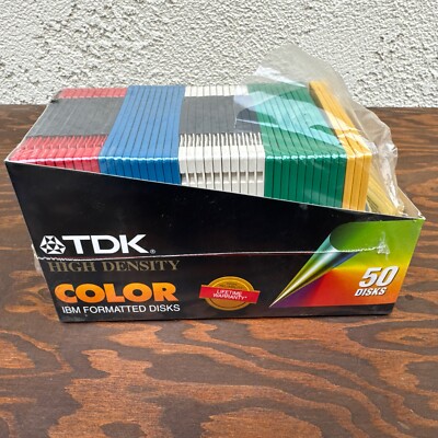 TDK High Density COLOR 3.5" IBM Formatted Floppy Disks "OPENED 43 Disks ...