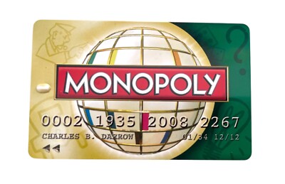 Monopoly Here and Now World Edition Game Bank Debit Credit Card - Green ...