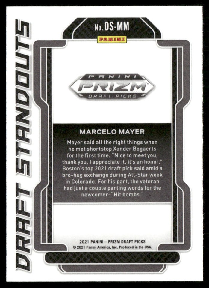2021 Panini Prizm Draft Picks Marcelo Mayer Draft Standouts | eBay