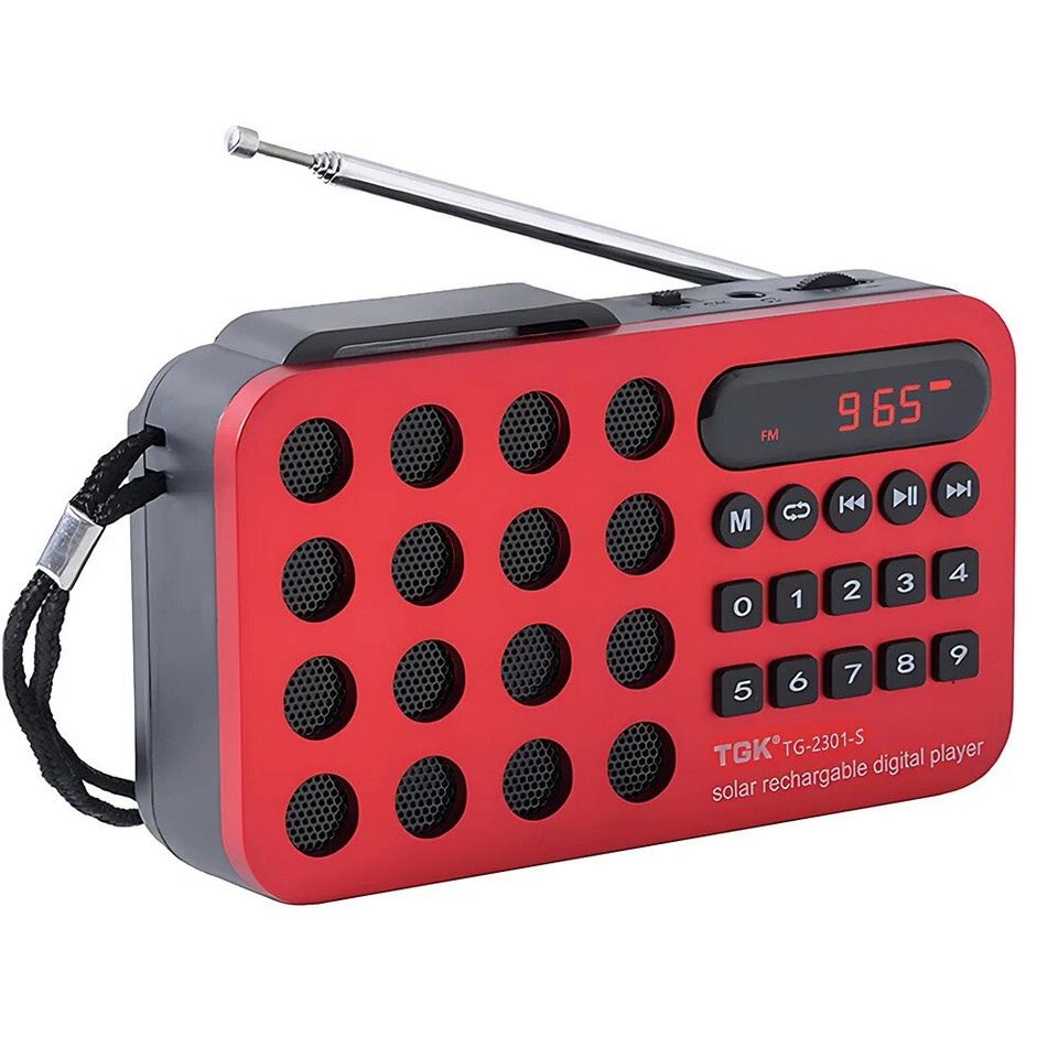 Solar Rechargeable Portable Mini Bluetooth FM Radio USB TF Card MP3 ...