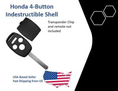 Honda 4 Button Remote Head Key Indestructible Shell Replacement | eBay