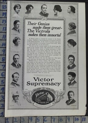 1918 VICTROLA SOUSA MELBA CARUSO HOMER HERBERT PHONOGRAPH GRAMOPHONE ...