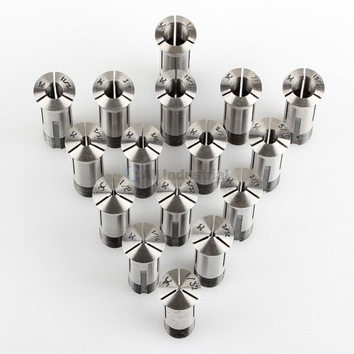 3C Round Collet 16 Pc. Set 1/16-1/2" x 32nds Hardened & Ground | eBay