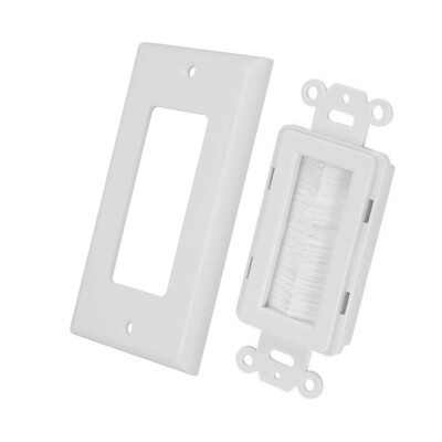 Decora Brush Wall Plate Multimedia Pass-Through Insert For Low Voltage ...