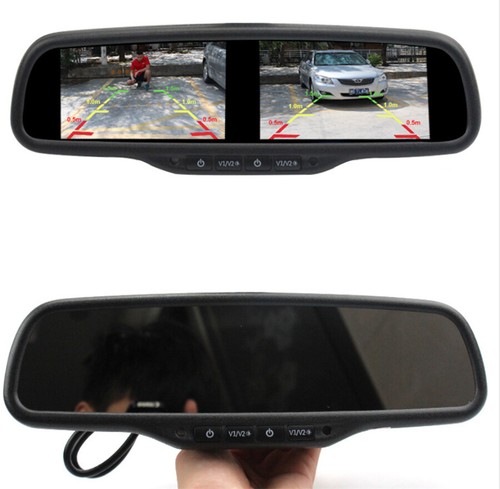 4.3 inch TFT LCD Dual Screen Car SUV Rearview Mirror Monitor 4CH HD ...