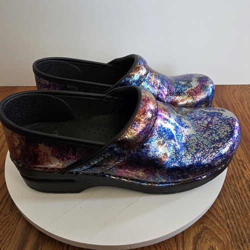 Dansko Metallic Wash Patent Professional Work Nurse Clogs 38 US 7.5/8 ...