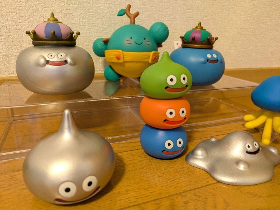 Dragon Quest Sofubi Monster Figure Set 7pcs King Slime Metal Slime Lot ...