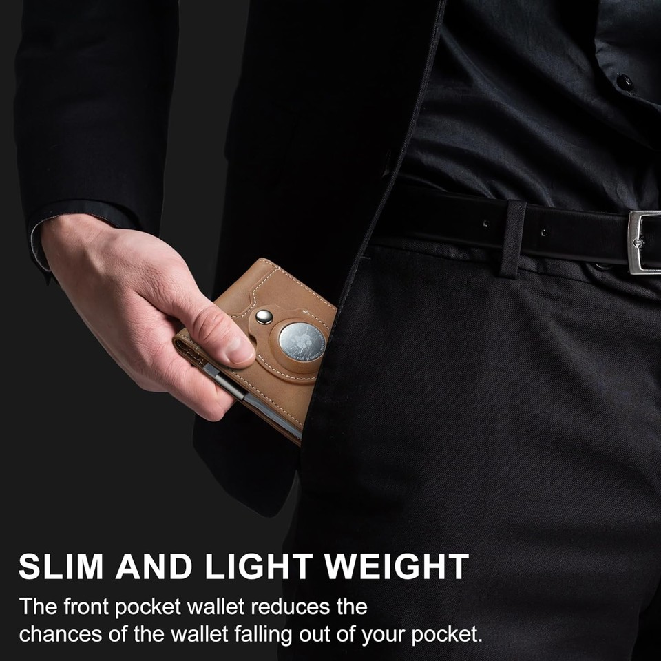 furid Airtag Wallet Men Slim: RFID Card Wallet with Airtag Holder ...
